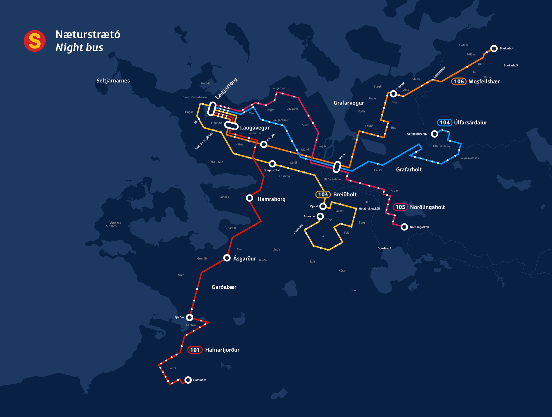 Night buses – Strætó