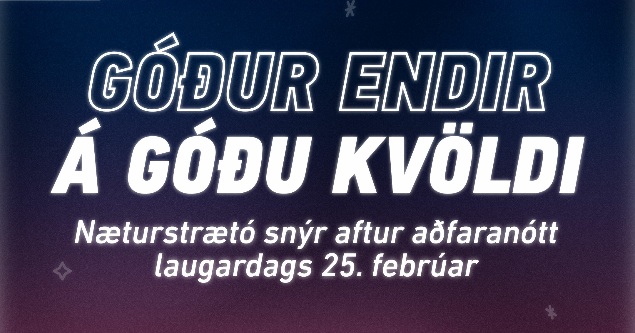 Næturstrætó byrjar aftur í Reykjavík – Strætó